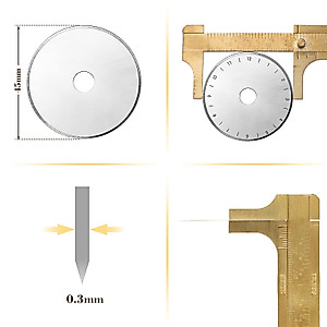 36 Pack 45mm Rotary Cutter Blades Fabric Cutter Replacement Blade Sewing Supplies Paper Cutter Blade Craft Cutting Tools with Plastic Storage Box for Quilting Scrapbooking Leather