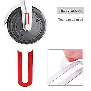 TOMALL Reflective Strip Sticker Front & Rear Wheel Rubber Sticker Red for Xiaomi Mijia M365 Sticker Scooter Replacement Parts Accessories