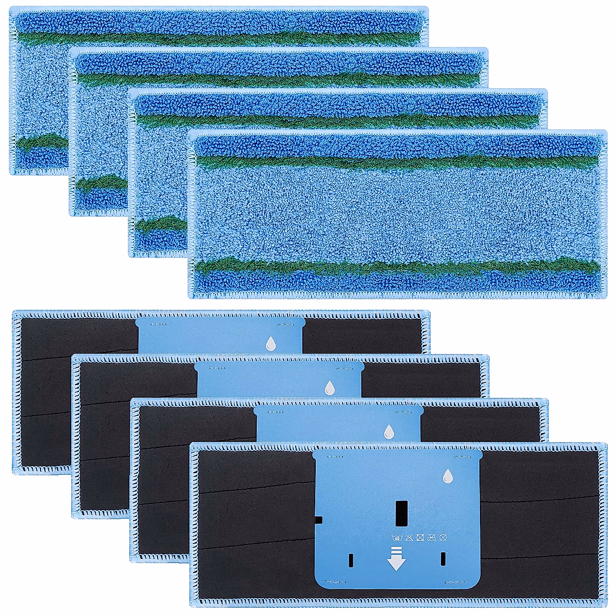 Extolife 8 Pack M6 Mopping Wet Pads for iRobot Braava Jet m6 (6110) (6012) (6112) (6113) Ultimate Robot Mop, Washable and Reusable Microfiber Deep Clean Wet Pads