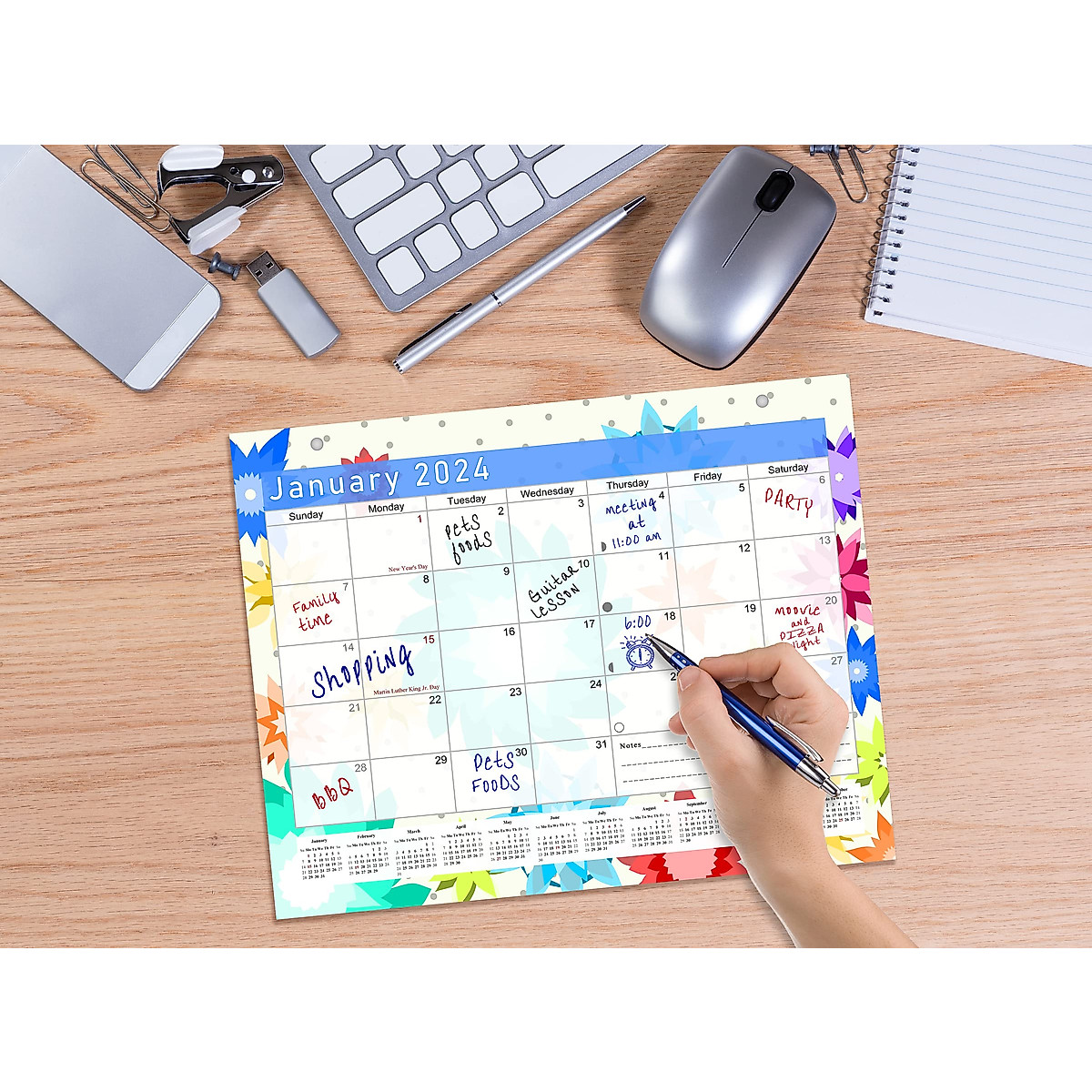 2024 Monthly Magnetic/Desk Calendar - 12 Months Desktop/Wall Calendar/Planner - (Edition #01)