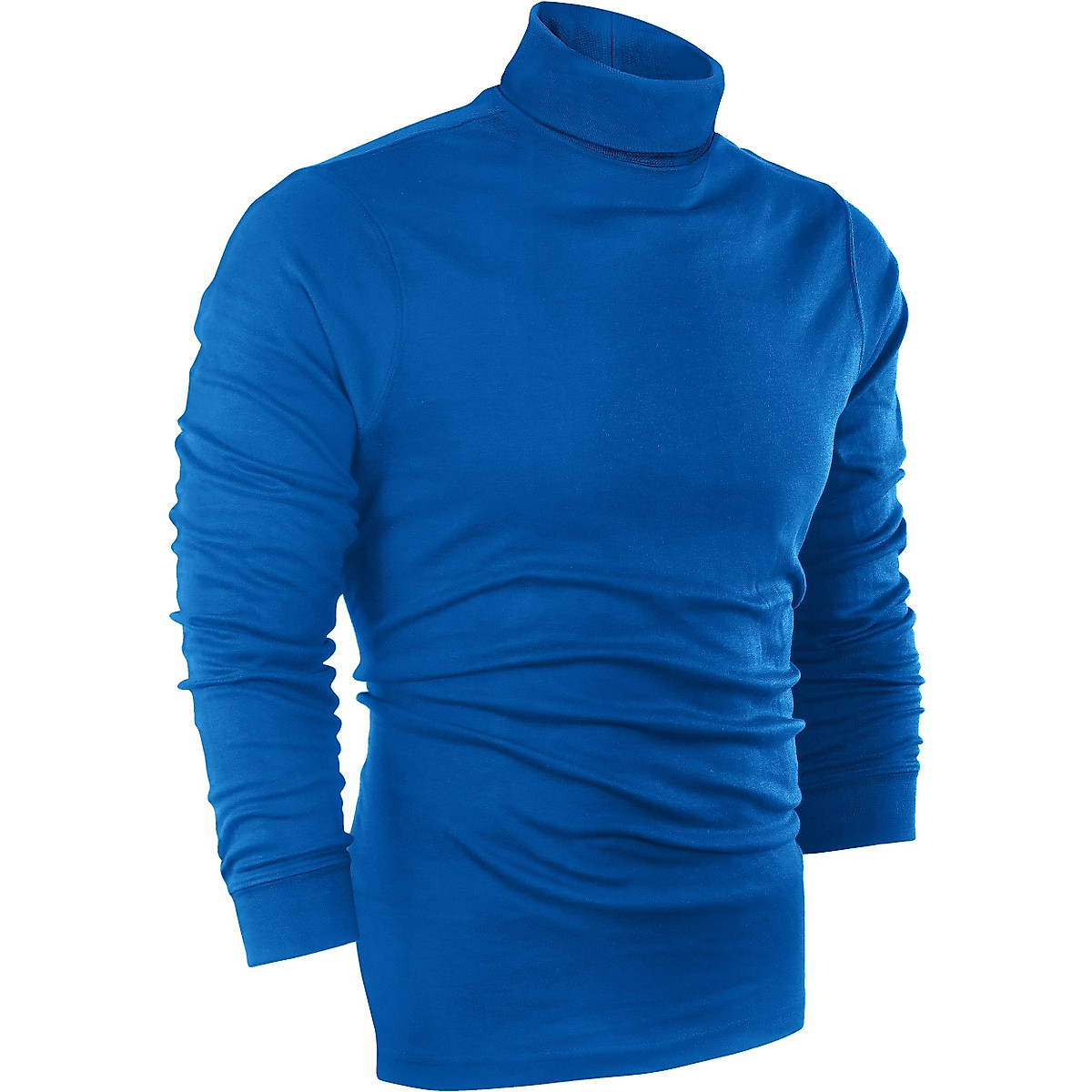 Utopia Wear Men's Turtleneck Slim Fit Lightweight Pullover Top, Medium, Royal Blue
