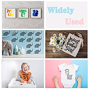 22 Pack Cute Baby Shower Stencils for Onesie Decorating Kit, Boy Girl Shirt Fabric Stencils for Clothes Phrases Mixed Animals Pattern Templates for Onesies Bibs Bodysuit Bags Shirts Shoes (Baby)