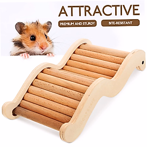 balacoo 3pcs Hamster Climbing Ladder Critter Cage Rabbit Toys for Bunnies Cage Rat Toys Ladder Toy for Chinchilla Hamster Dodging Chinchilla Training Ladder Chinchilla Ladder Wooden