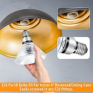 Jaenmsa PAR38 Halogen Flood Light Bulbs 90W 120V, 4Pcs Halogen PAR38 90W Light Bulbs Dimmable with E26 Base, 2800K Warm White, 1600 Lumens for Indoor and Outdoor