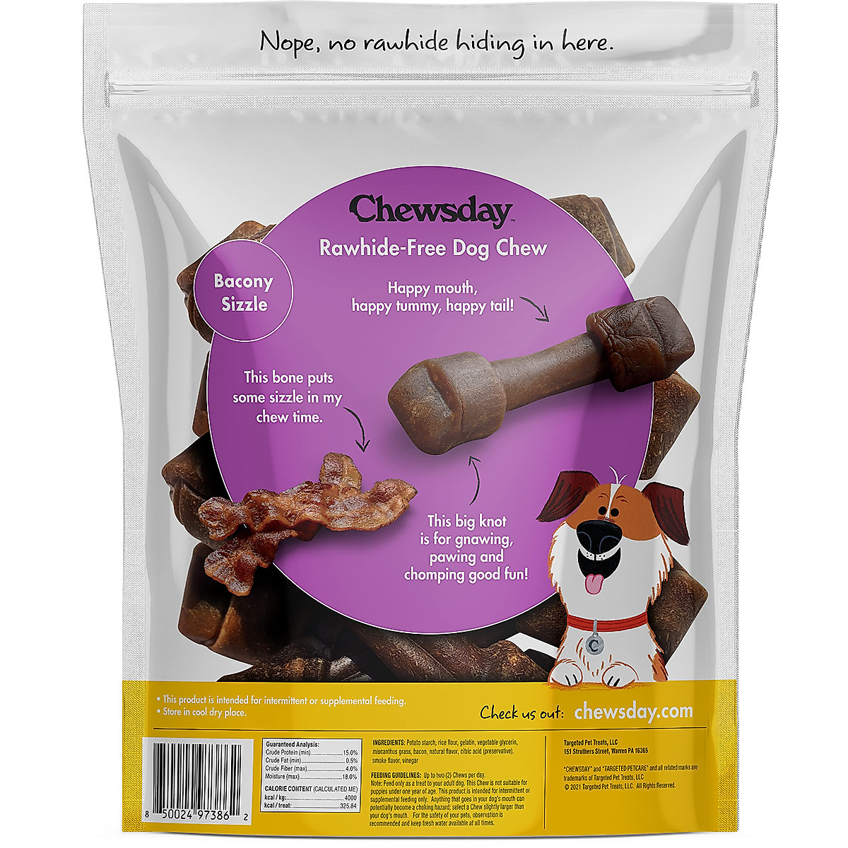 Chewsday Knotted Bacon LG 14ct