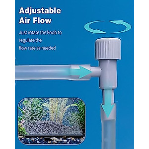 Pawfly Aquarium Air Control Valves Single Way Plastic Air Regulators for Aquarium Air Pump Fish Tank Air Flow Control Valves for 3/16" ID Airline Tubing Adjustable Hose Connectors, 20 Pack