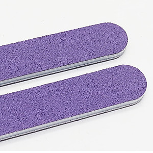 Bzbuy Nail File 50 PCS Professional Double Sided 100/180 Grit Nail Files Emery Board Purple Manicure Pedicure Tool and Nail Buffering Files