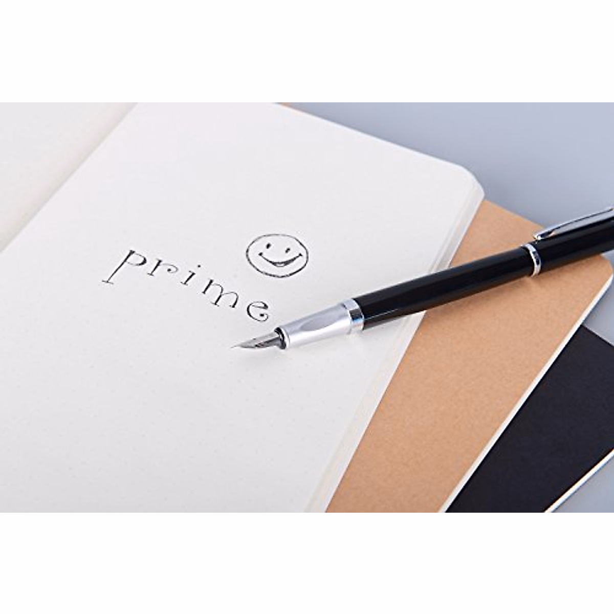 newestor Set of 3 A5 Dotted Notebook/Travel Journal - 5.5 x 8.25 Dot Grid Paper for Bullet Notes Journaling, Total 120 Sheets/240 Pages, Black/White/Kraft Brown Cover