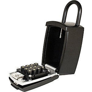 KeyGuard SL-501 Punch Button Large Capacity Key Storage Shackle Lock Box, Black Finish
