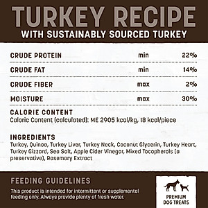 Earth Animal Wisdom Air-Dried Jerky Turkey Recipe | Dog Treats | Dog Snacks | Premium Natural Turkey Jerky Strips | 4 oz | Dog Treats Made in The USA (Pack of 1)