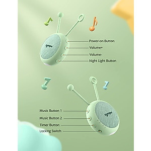 Portable Sound Machine,Sympa White Noise Machine for Baby,Sleep Sound Machine with Night Light,10 Natural Soothing Sounds,16H Playtime,Auto-Off Timers for Relaxing Sleep Aid for Baby Adult