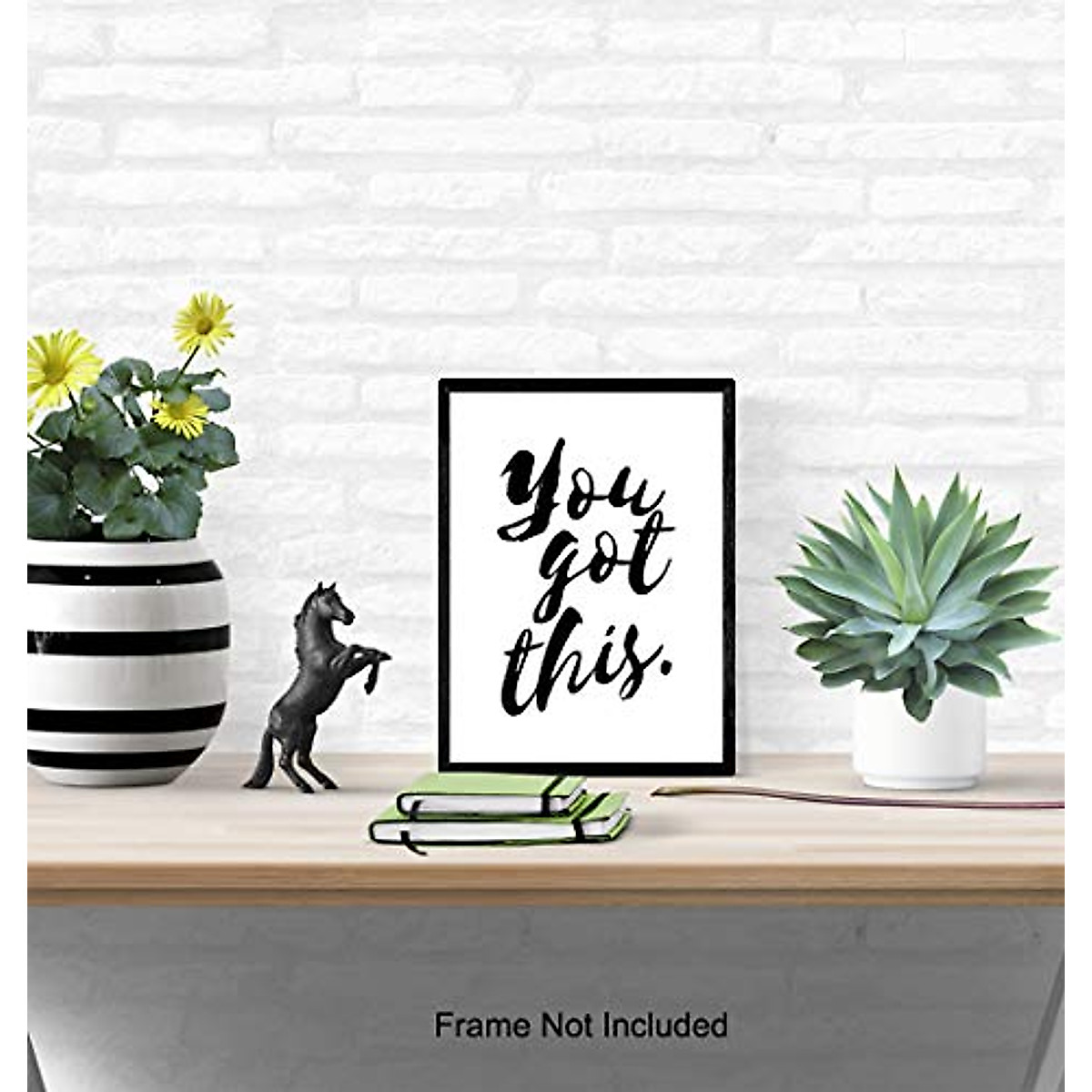 You Got This - Unframed Wall Art Print - Typography - Makes a Great Gift for Teachers - Chic Home Decor - Inspirational and Motivational - Ready to Frame (8x10) Photo