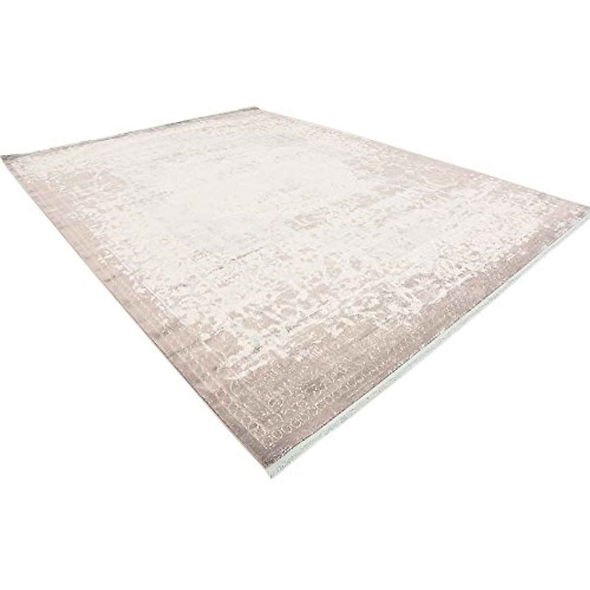 Unique Loom Traditional Classic Intricate Design with Distressed Vintage Detail, Area Rug, 10 ft x 13 ft, Light Blue/Ivory