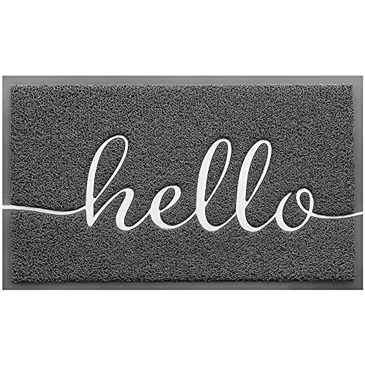 BeneathYourFeet Door Mat (30"x17.5",Dark Grey), Durable Welcome Mat Low Profile Floor Mat Front Doormat Non Slip Mats for Entryway, Patio, High Traffic Areas