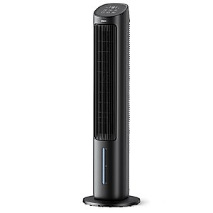 Dreo Evaporative Air Cooler, 40" Tower Fans that Blow Cold Air, 2023 Upgrade Cooling Fan with 80° Oscillating, Ice Packs, Remote Control, 3 Modes, 4-Speed Quiet Floor Fan for Indoor Home Office