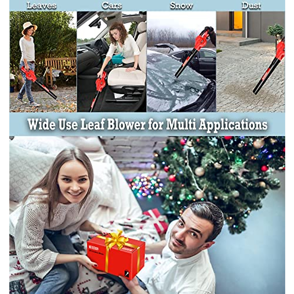 Cordless Leaf Blower, 20V Battery Powered Leaf Blower - VOLTKORE Electric Handheld Leaf Blower for Blowing Leaves, Dust, Snow in Patio, Garden.(Quick Charger & Battery Included) - 2023 Upgraded