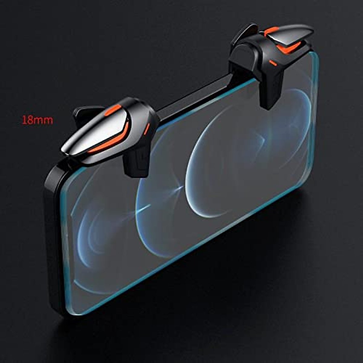BoxWave Gaming Gear Compatible with Tecno Camon 17 - Touchscreen QuickTrigger Auto, Trigger Buttons Autofire Gaming Mobile FPS - Jet Black