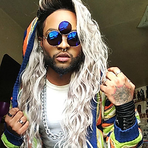 Trippy Lights Third Eye Sunglasses Reflective Mirrored Dark Blue Lens