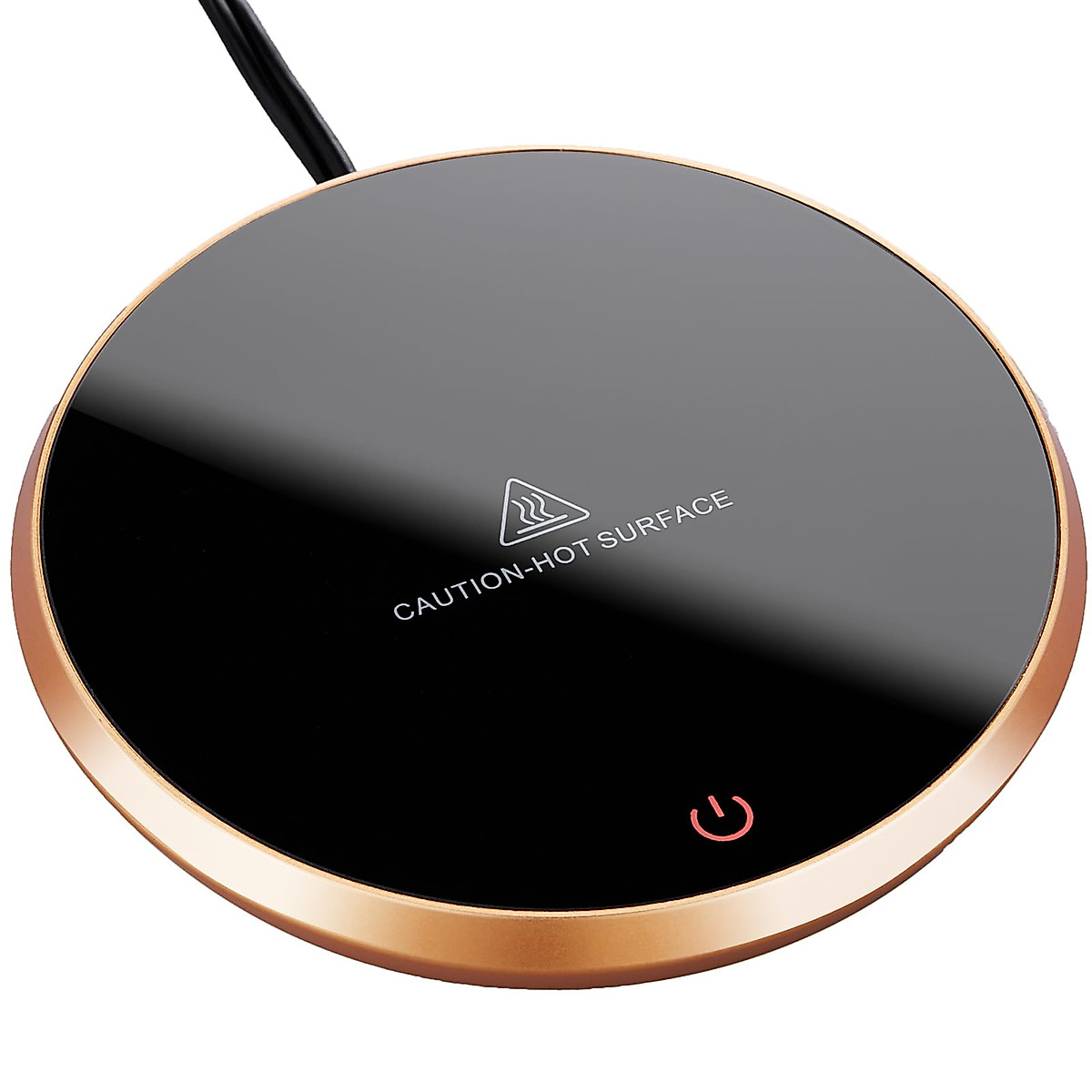 Coffee Warmer for Desk Auto Shut Off,Smart Coffee Cup Warmer with 2 Temperature Setting,Electric Mug Warmer Plate for Coffee,Milk,Tea,Cocoa (Gold)