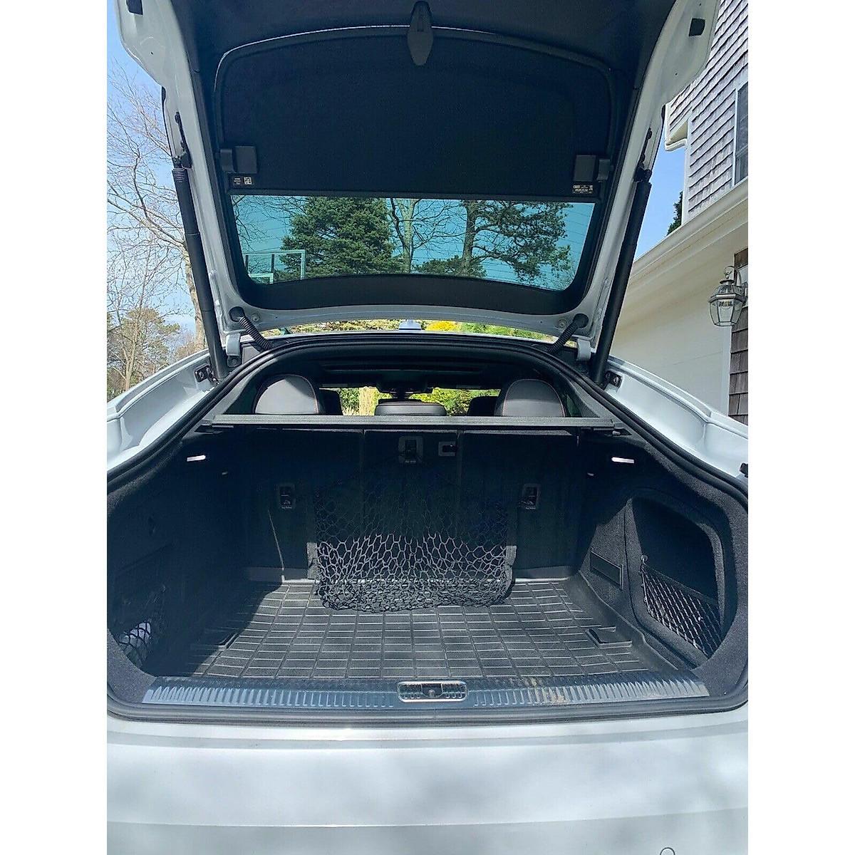 EACCESSORIES EA Trunk Rear Seats Organizer Cargo Net for Audi A5 RS5 S5 Sportback 2018-2023-Envelope Style Cargo Net for Hatchback-Premium Mesh Car Trunk Organizer-Compatible with A5 RS5 S5 Sportback