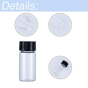 Newzoll 5 ml Clear Glass Bottles for Essential Oils, Chemistry Lab Chemicals, Colognes & Perfumes (10 Pieces)