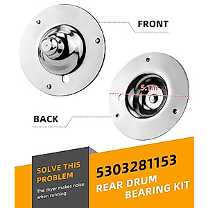AMI PARTS Upgraded 5303281153 & 134503600 Dryer Drum Bearing Kit Compatible with Frigidaire & Kenmore Dryers - Replaces AP2142648 PS1148434 PS459829 134163400 - Buy with Confidence