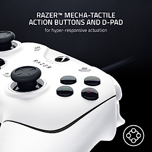 Razer Wolverine V2 Wired Gaming Controller for Xbox Series X|S, Xbox One, PC: Remappable Front-Facing Buttons - Mecha-Tactile Action Buttons and D-Pad - Trigger Stop-Switches - White