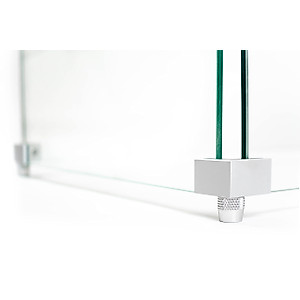 AMS Fireplace | Fire Pit Table Square/Rectangular Tempered Glass Wind Guard-Fire Flame Guard 1/4" Thick Wind Guard - Flame Guard (43" Long x 13" Wide x 7 High)