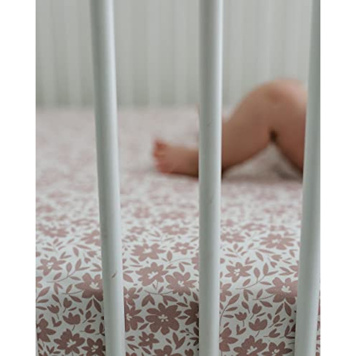 Sorrel + Fern Crib Sheet for Standard Crib Mattress (Antique Rose) - Premium Fitted Sheets - Buttery Soft Cotton Blend