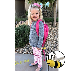 Set of 5 Realistic-Looking Toy Plush Soft Stuffed 5" Honey Bees with Crinkle Wings