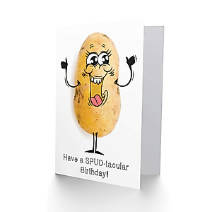 Wee Blue Coo NEW BIRTHDAY SPUD POTATO FUNNY HUMOUR ART GREETINGS GREETING CARD GIFT