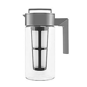 Takeya Patented Deluxe Cold Brew Coffee Maker, 1 qt, Stone