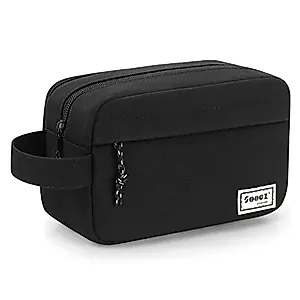 Sooez Big Capacity Pencil Pen Case, [Material Upgraded] Canvas Pencil Pouch Large Pencil Bag Organizer, Separate Compartments Easy Grip Handle, Aesthetic Supply for School Teens Adults, Black