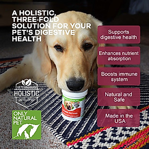 Only Natural Pet Complete Gut Health Complex - Probiotics & Digestive Enzyme Supplement for Dogs & Cats - Promotes Healthy Digestion, Immune System, Nutrient Absorption - Made in USA -3.5oz Powder