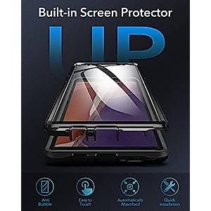 YOUMAKER Kickstand Case for Galaxy Note 9, Full Body with Built-in Screen Protector Heavy Duty Protection Shockproof Rugged Cover for Samsung Galaxy Note 9 6.4 Inch - Black