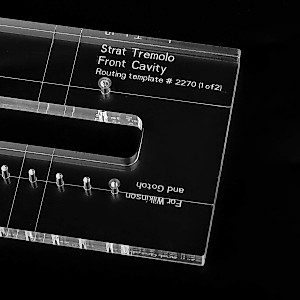 Musiclily Pro CNC Accurate Acrylic Tremolo Bridge Routing Templates Set for Traditional Strat-style Guitar