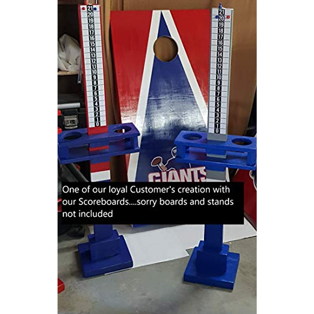 Midwest-Masterpiece Upright Magnetic Scoreboard Bocce Ball or Cornhole Bag Toss or Frisbee Game or Kan Jam