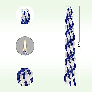Shalhevet Light Havdalah Candle 100% Kosher (Blue White Braid)