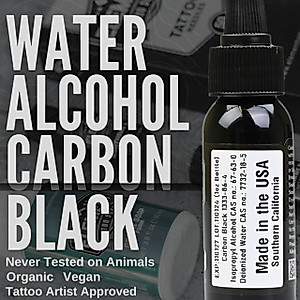 Element Tattoo Supply - Black Tattoo Ink Lining Outline Shading Mixing Ink Blending Solid Tattooing Ink Permanent for Human Skin Professional Vegan Tattoo Ink 1oz Bottle