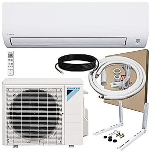 Daikin 15,000 BTU 20 SEER LOW AMBIENT Ductless Mini-Split Inverter Air Conditioner Heat Pump System with Maxwell Installation Kit and Wall Mounting Bracket (230 Volt) (15,000 BTU)