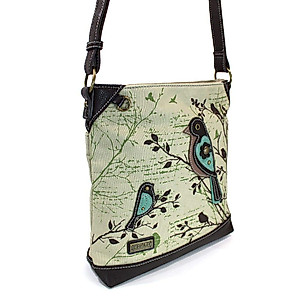 Chala Handbags Safari Bird Canvas Crossbody Bag Purse