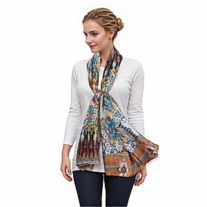 RIIQIICHY Scarf for Women Fashion Scarf Floral Print Scarves for Women Lightweight Spring Summer
