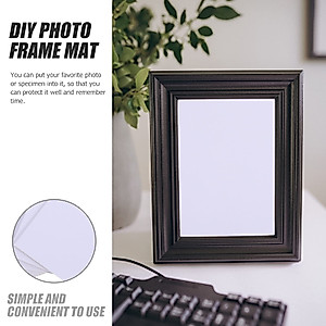 TEHAUX 20pcs White Picture Mat Set Uncut Photo Mats Photo Frame Backing Matting Picture Board Mat Paperboard Core Bevel Cut Mattes for Photos Artworks Craft Supplies