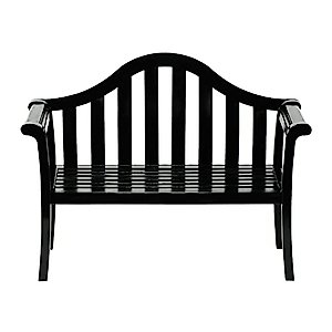 Achla Designs 125-0008 Camelback Garden, 4 ft Black Bench, 48-in L