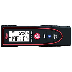 Leica DISTO E7100i 200ft Laser Distance Measure with Bluetooth, Black/Red