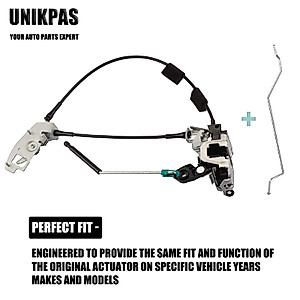 Unikpas Door Latch Assembly w/Cable & Rod Compatible for Ford E150 E250 E350 Van 1992-2019 Rear Right Side Replace Door Lock Latch Actuator AC2Z15431A02A 6C2Z-15431A02-AA