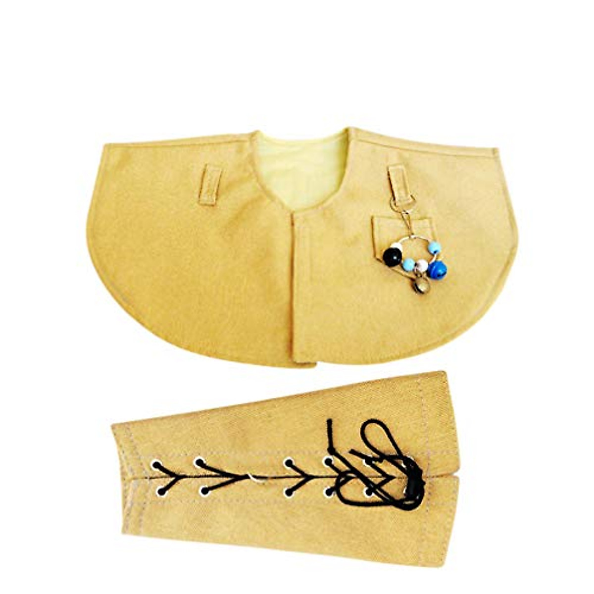 POPETPOP Parrot Anti-Scratch Shoulder Protector Multi-Purpose Bird Shoulder Shawl Bird Diaper Pad for Parakeets Cockatiels Conures Macaws Finches Lovebird Hang Bird Anklet & Toys