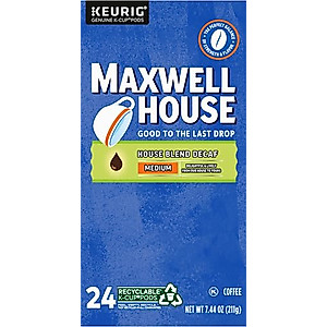 Maxwell House Decaf House Blend Medium Roast K-Cup Coffee Pods, 24 ct. Box