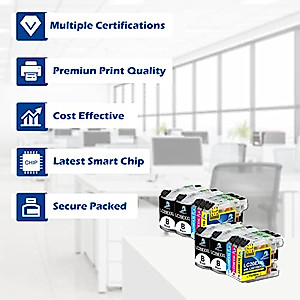 DOUBLE D Upgraded LC20E Compatible Replacement for Brother LC20E LC-20E XXL Ink Cartridges for Brother MFC-J985DW J775DW J5920DW J985DWXL Printer (4BK+2C+2M+2Y) 10 Pack-Updated Version