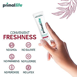 Primal Life Organics - Dirty Mouth Natural Alkalizing Toothpaste, Hydroxyapatite, Flavored Essential Oils, Natural Kaolin, Bentonite Clay, Colloidal Silver, Organic, Vegan (Peppermint Flavor, 4oz)